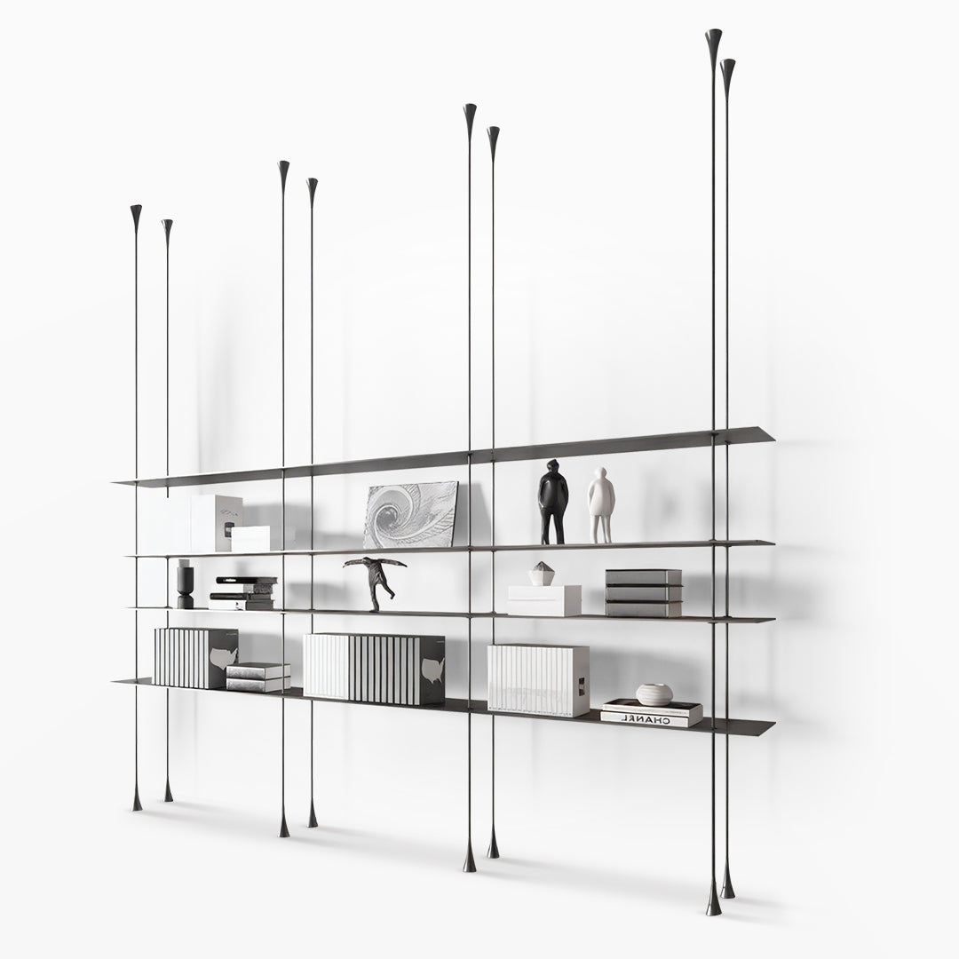 Modern Stainless Metal Ceiling Mount Shelving Unit – Pamper Haus Design ...