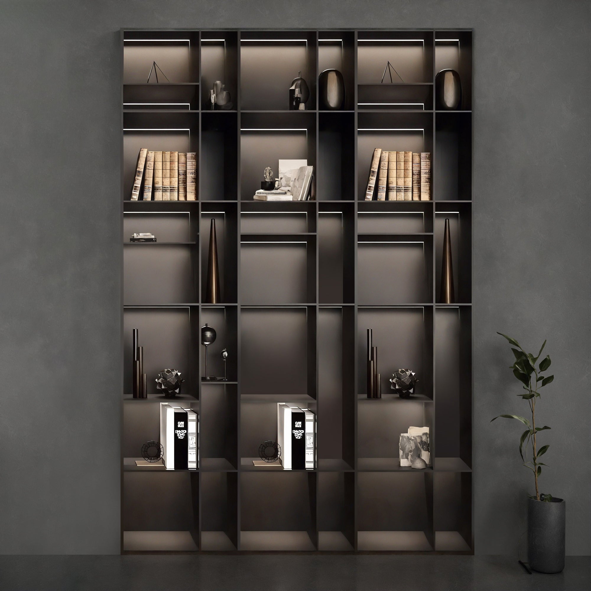 Modern LED Stainless Steel Metal Display Shelves Cabinet – Pamper Haus ...