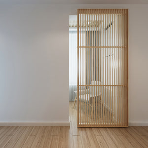 Modern Wood Slat Sliding Door | Asian Style Wood Slat Door | Modern Pi ...