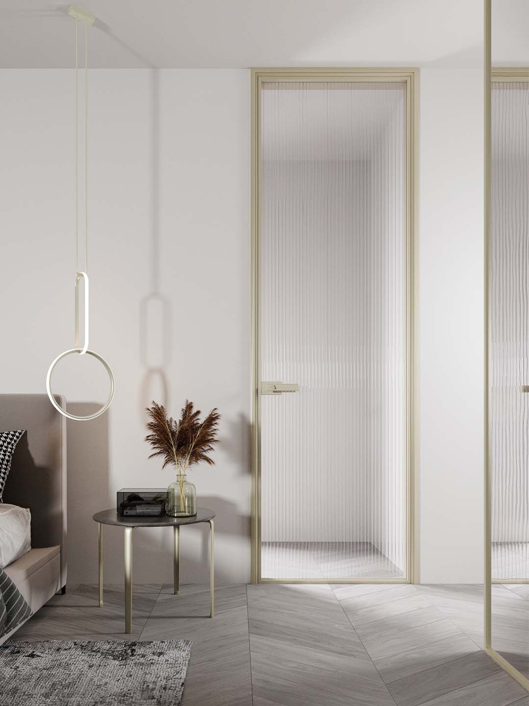 Modern Sleek Minimalist Aluminum Glass Rectangle Door – Pamper Haus ...
