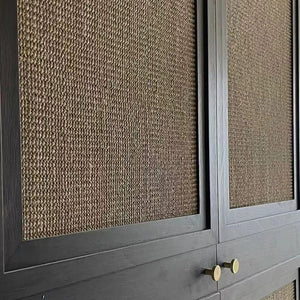 Custom Arch Design Solid Wood Rattan Cane Webbing Interior Door | Clos ...