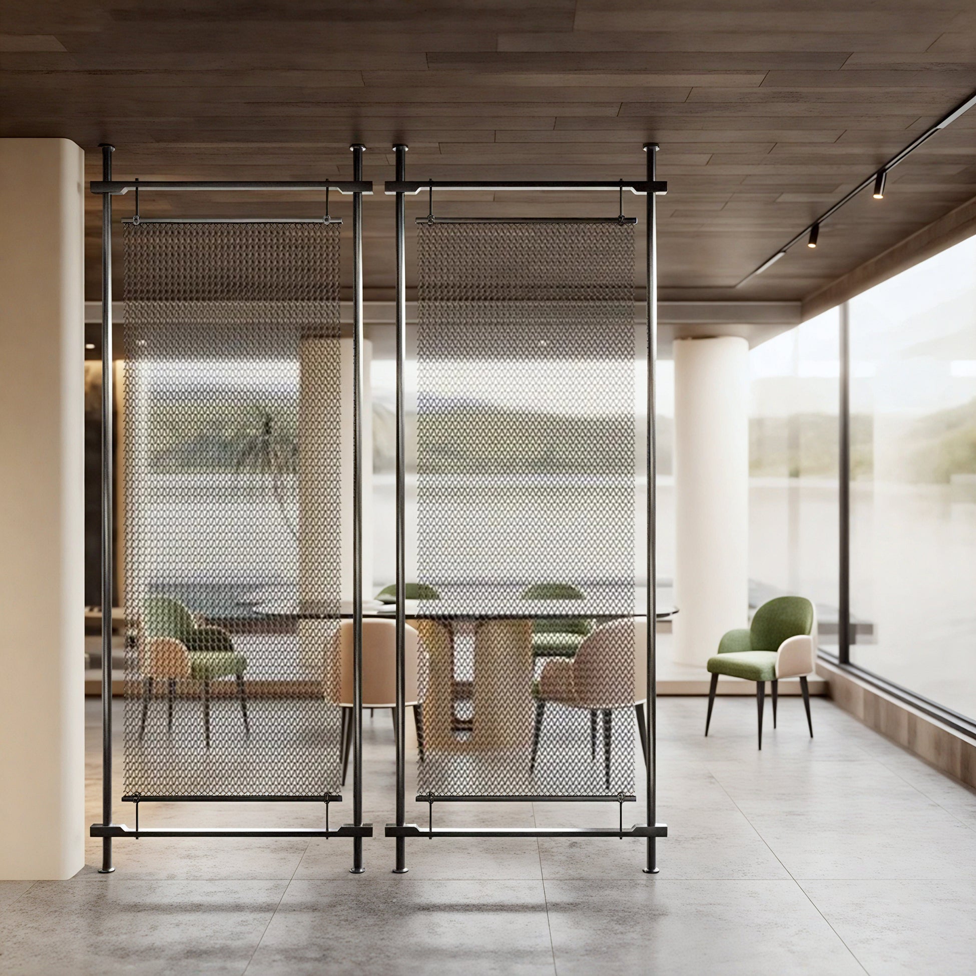 Modern Design Stainless Steel Decoration Mesh Panel Room Divider Priva ...