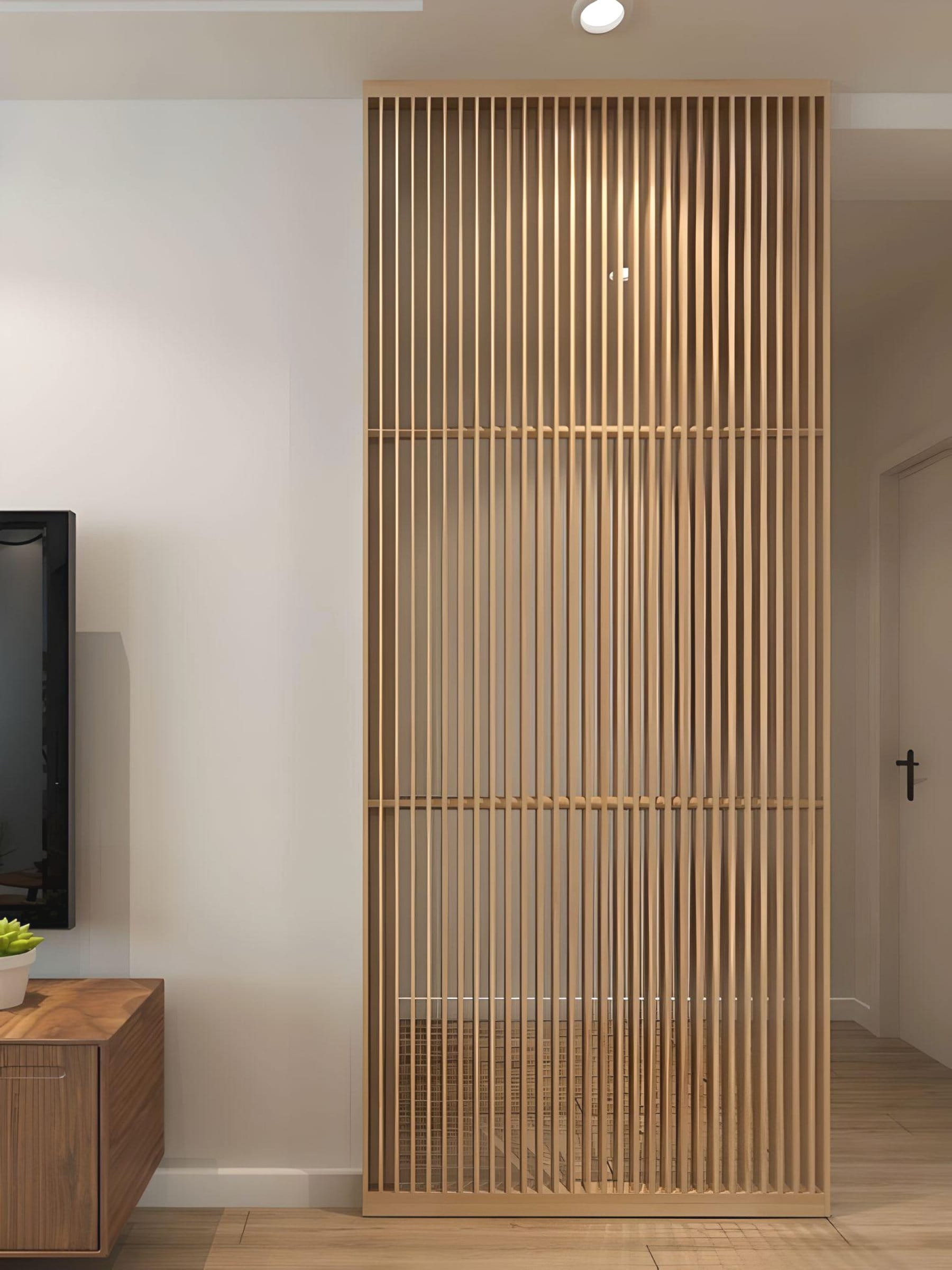 Modern Wood Slat Sliding Door | Asian Style Wood Slat Door | Modern Pi
