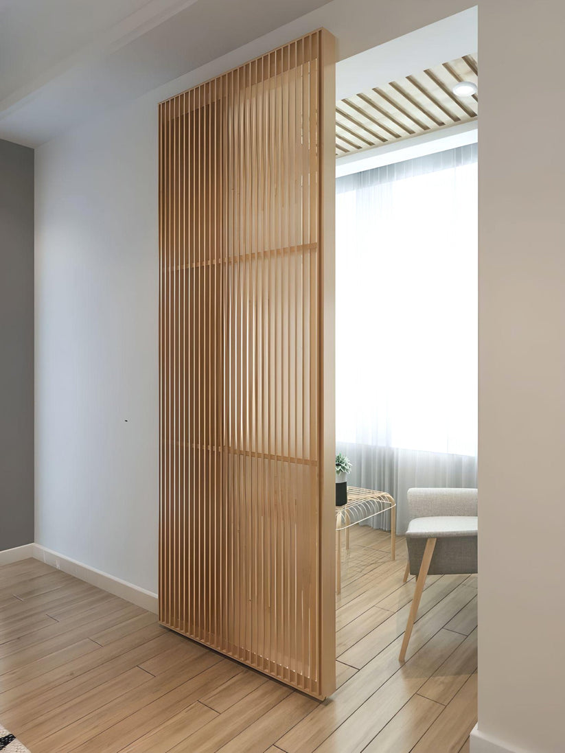 Modern Wood Slat Sliding Door | Asian Style Wood Slat Door | Modern Pi
