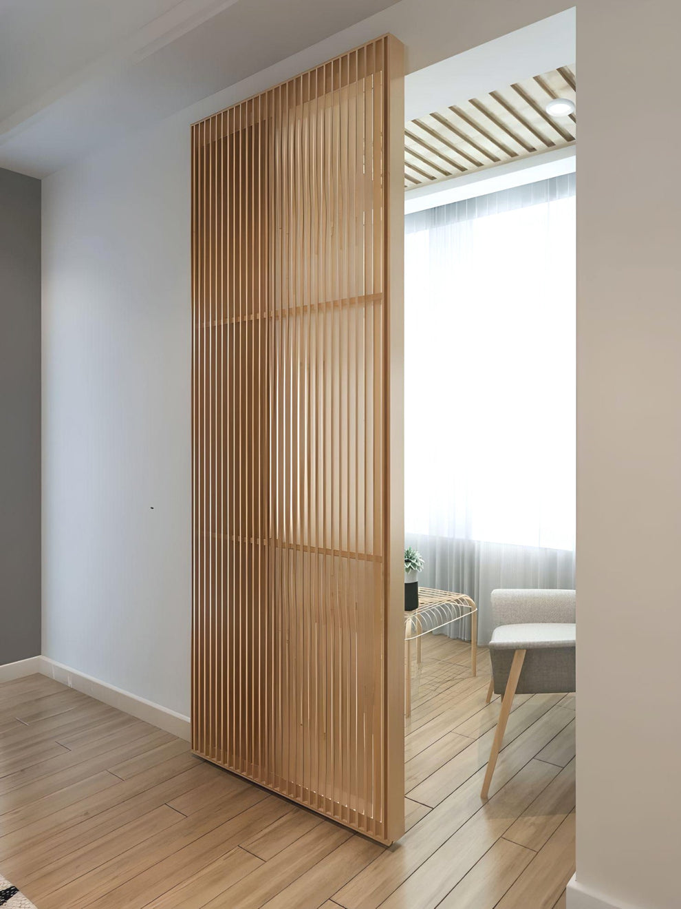 Modern Wood Slat Sliding Door | Asian Style Wood Slat Door | Modern Pi