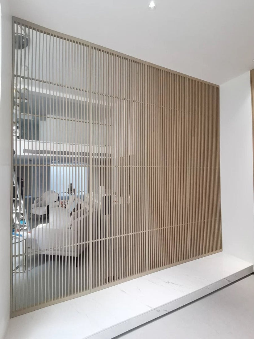 Modern Wood Slat Sliding Door | Asian Style Wood Slat Door | Modern Pi