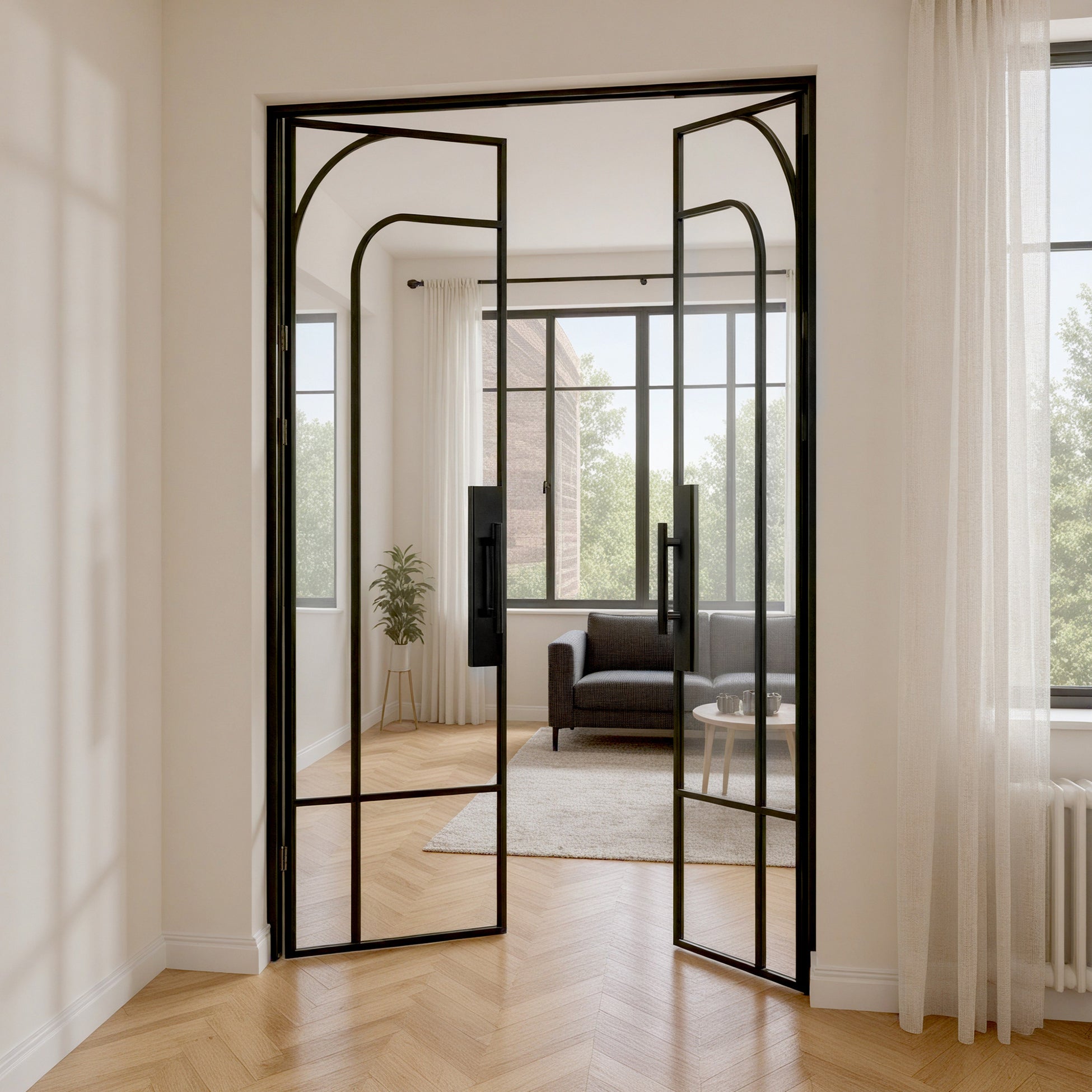 Retro Vintage Style Interior Aluminum Glass French Door AFR09 – Pamper ...